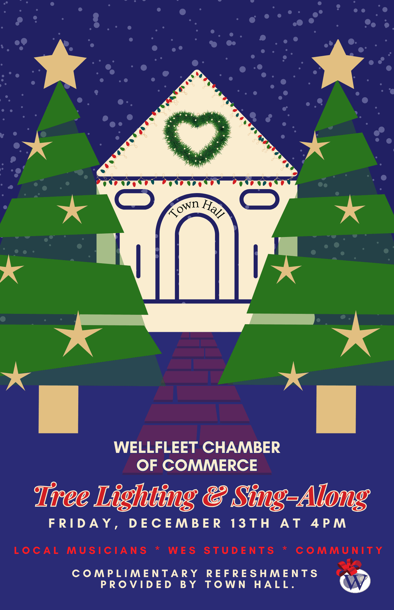 Blue and White Christmas Tree Contest Flyer (1) | Wellfleet Chamber of ...